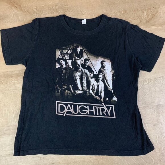 Tops | Daughtry Band Shirt Womens Xl Xlarge Black Staircase Group Photo ...